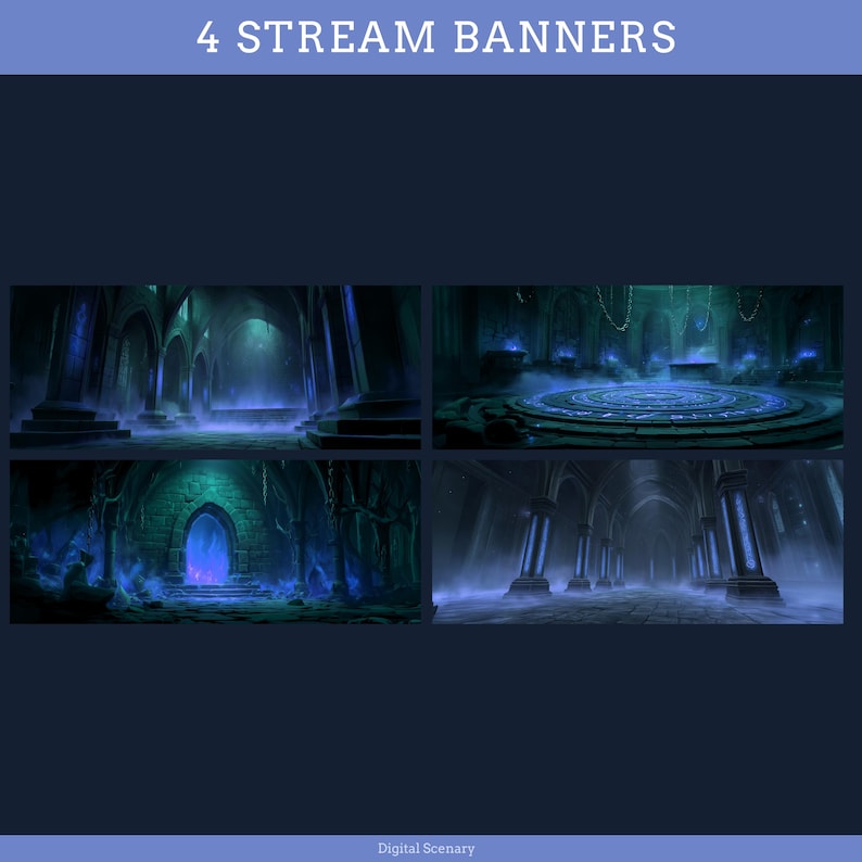 Ancient Temple Stream Overlay Pack: Fantasy Twitch Banners & Panels ...