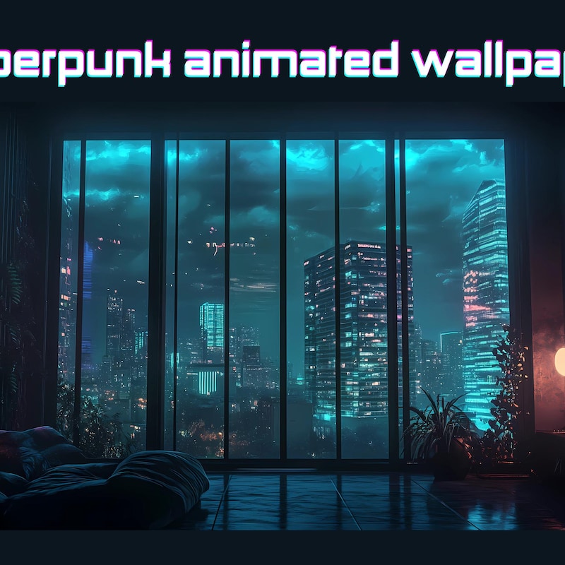 Desktop Wallpaper Cyberpunk - Etsy