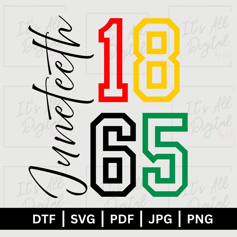 Juneteenth 1865 Design, Black History (svg, Dtf, Pdf, Jpeg) - Etsy