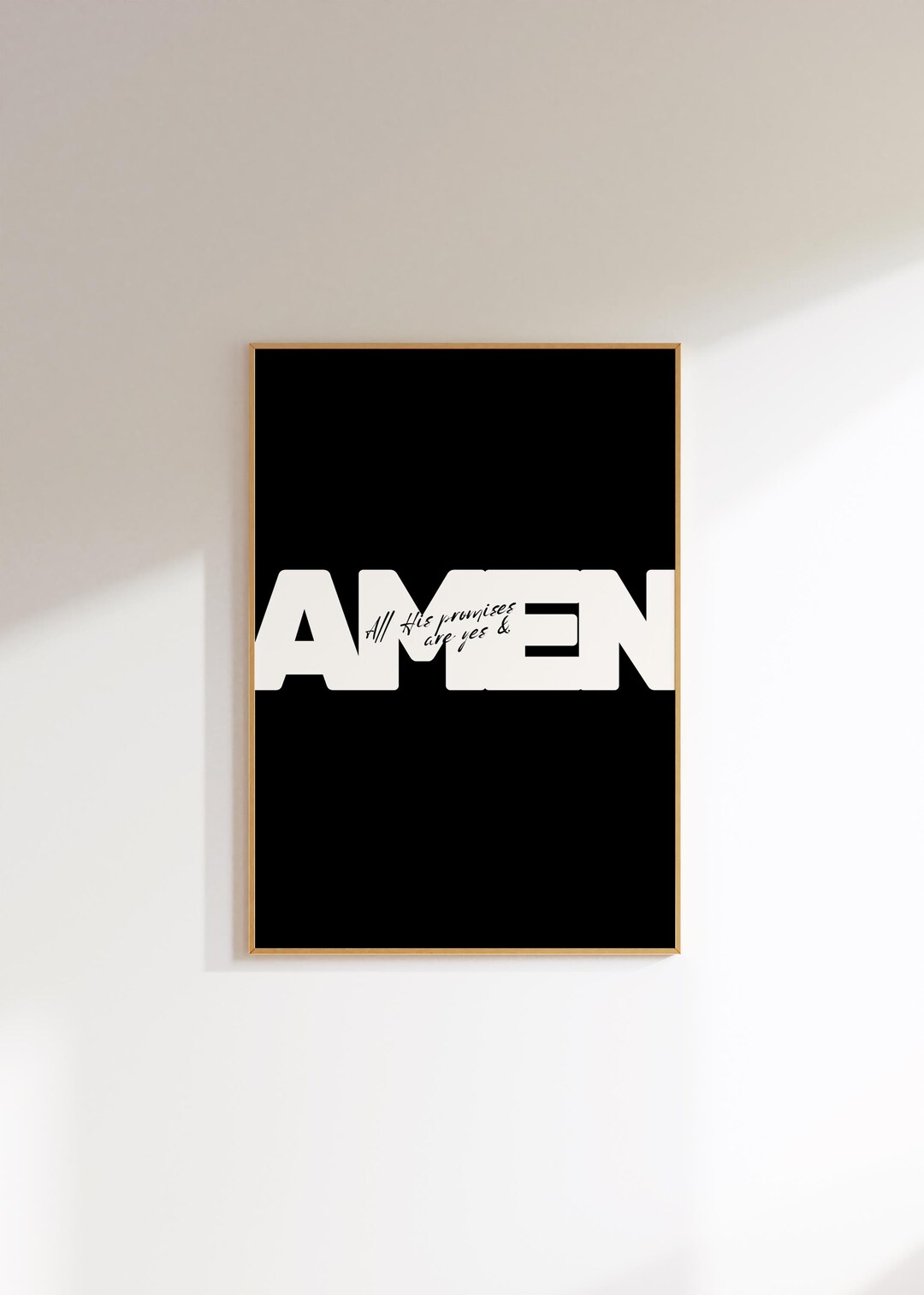 Christian Decor - Amen Typography Wall Art Print - Printable Digital ...