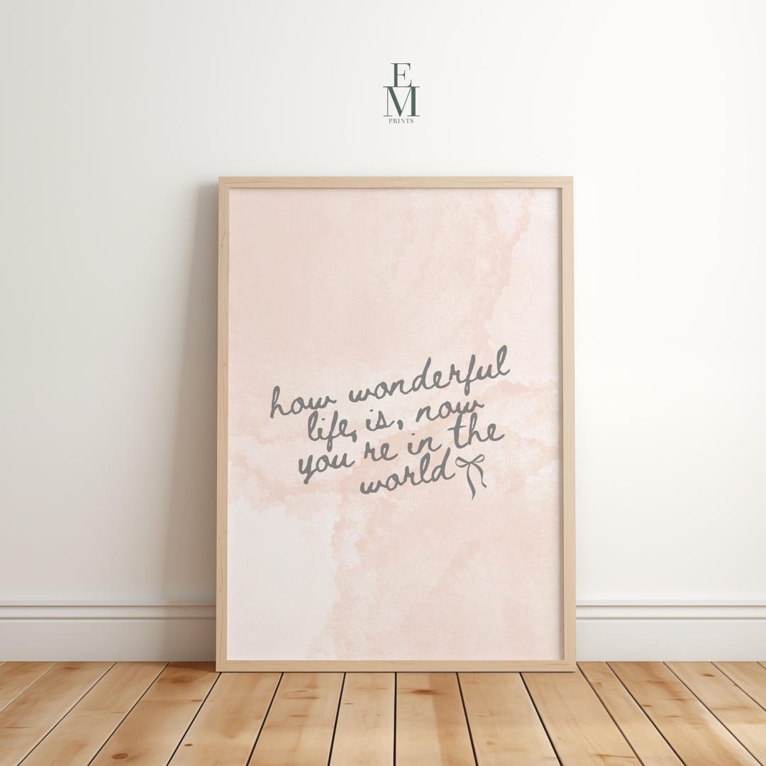 How Wonderful Life is Digital Print L Baby Girl Wildflower L Nursery ...