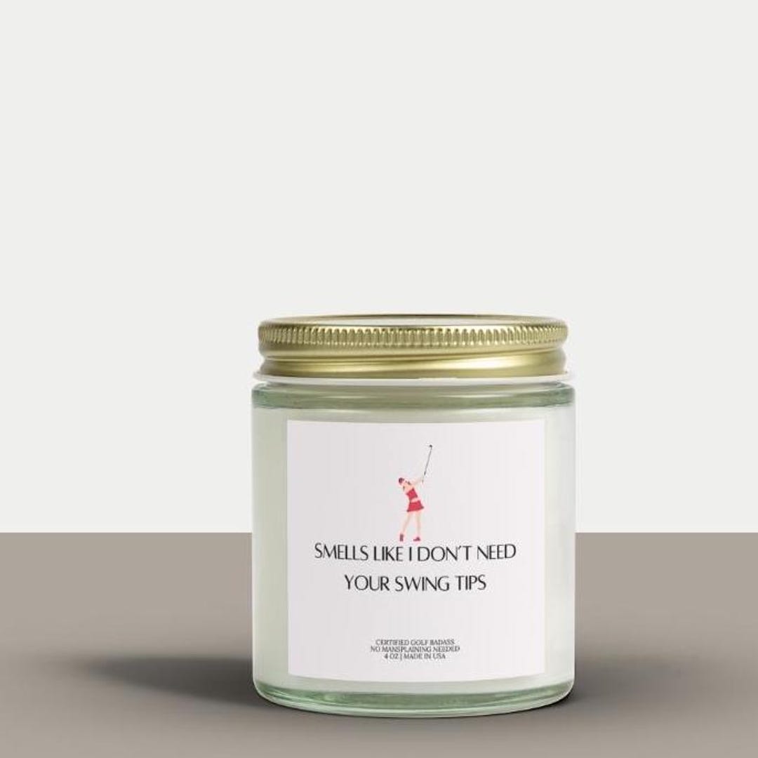Funny Golf Candle: "swing Tips? No Thanks!" Scented Candle - Etsy