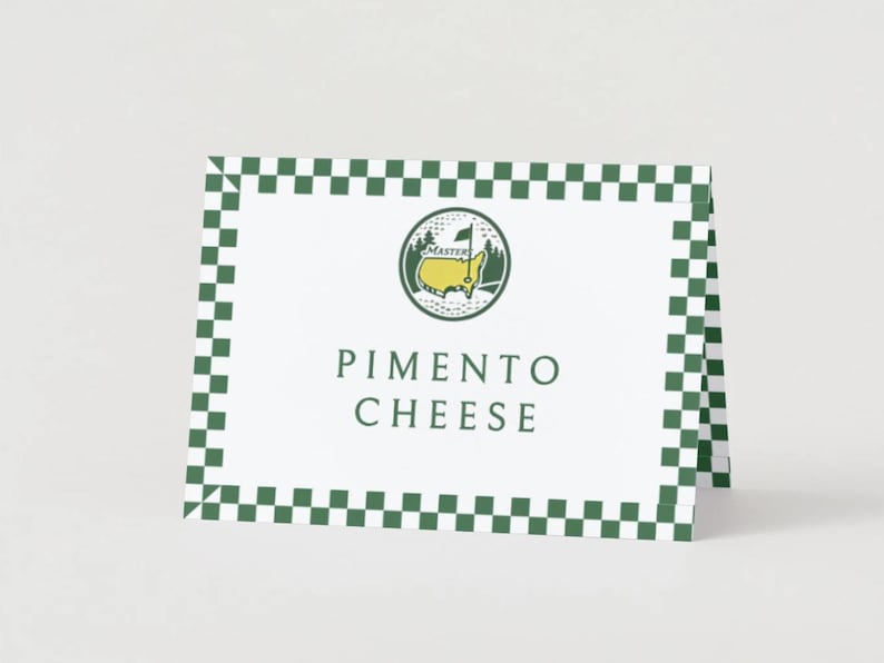 Masters Golf Food Labels, Themed Party Decor (printable) - Etsy
