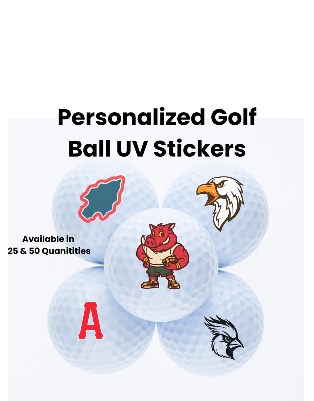 Custom Golf Balls Marker Custom Golf Ball Logo Sticker - Personalized ...