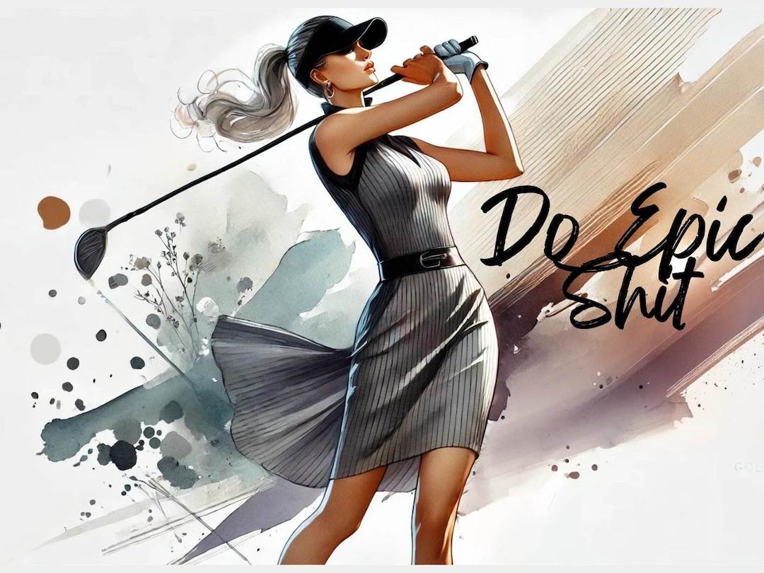 Custom Golf Logo Design Golf Girl Logo Design for Golfers Golf Company ...