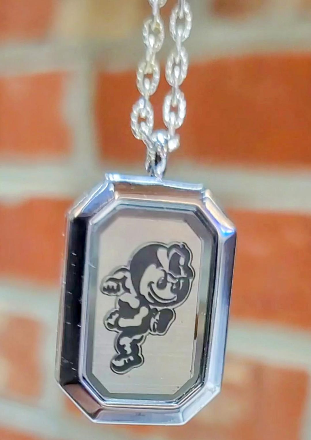 National Champions Block O Floating Charm Locket Necklace Set Ohio ...