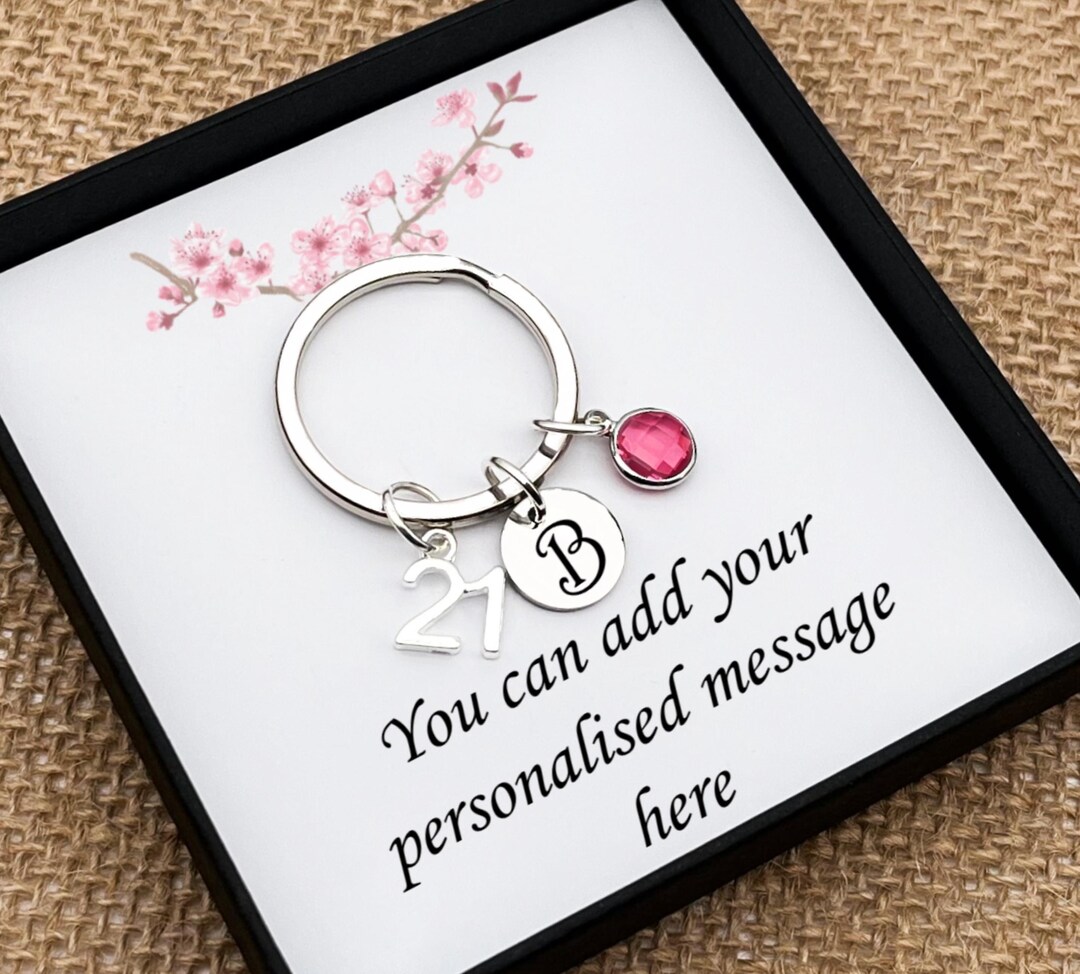 21st Birthday Gift. Personalised Gift. 21st Birthday Keyring. 21st ...