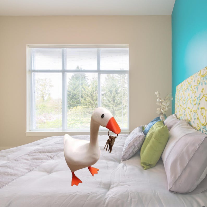 Magnetic Duck Key Holder Cute Goose Rack for Keys Scissors Tools Metal ...
