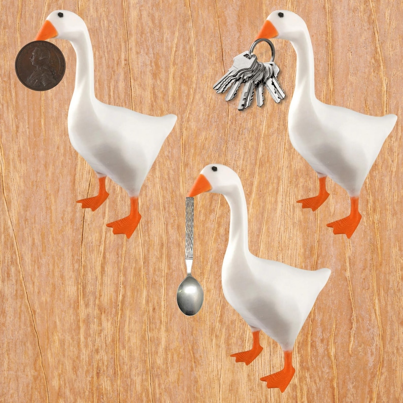 Magnetic Duck Key Holder Cute Goose Rack for Keys Scissors Tools Metal ...