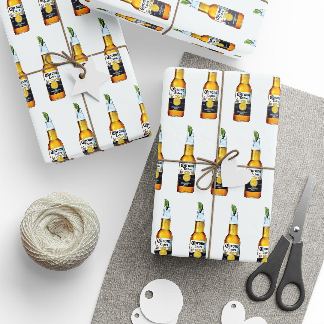 Corona Extra Wrapping Paper Corona Bottle Gift Wrap Beer Wrapping Paper ...