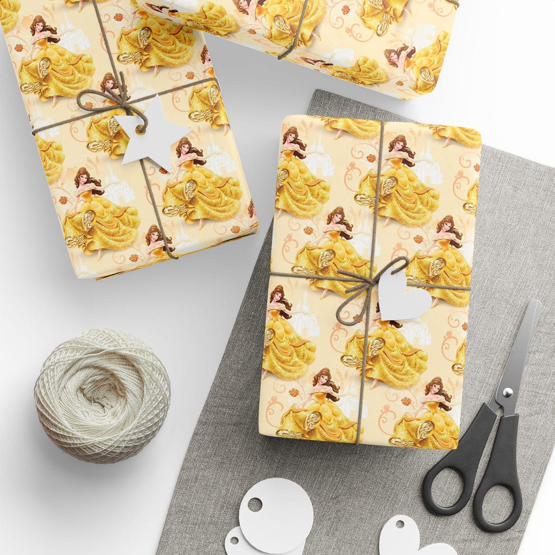 Princess Belle Wrapping Paper | Beauty and the Beast Gift Wrap | Disney ...