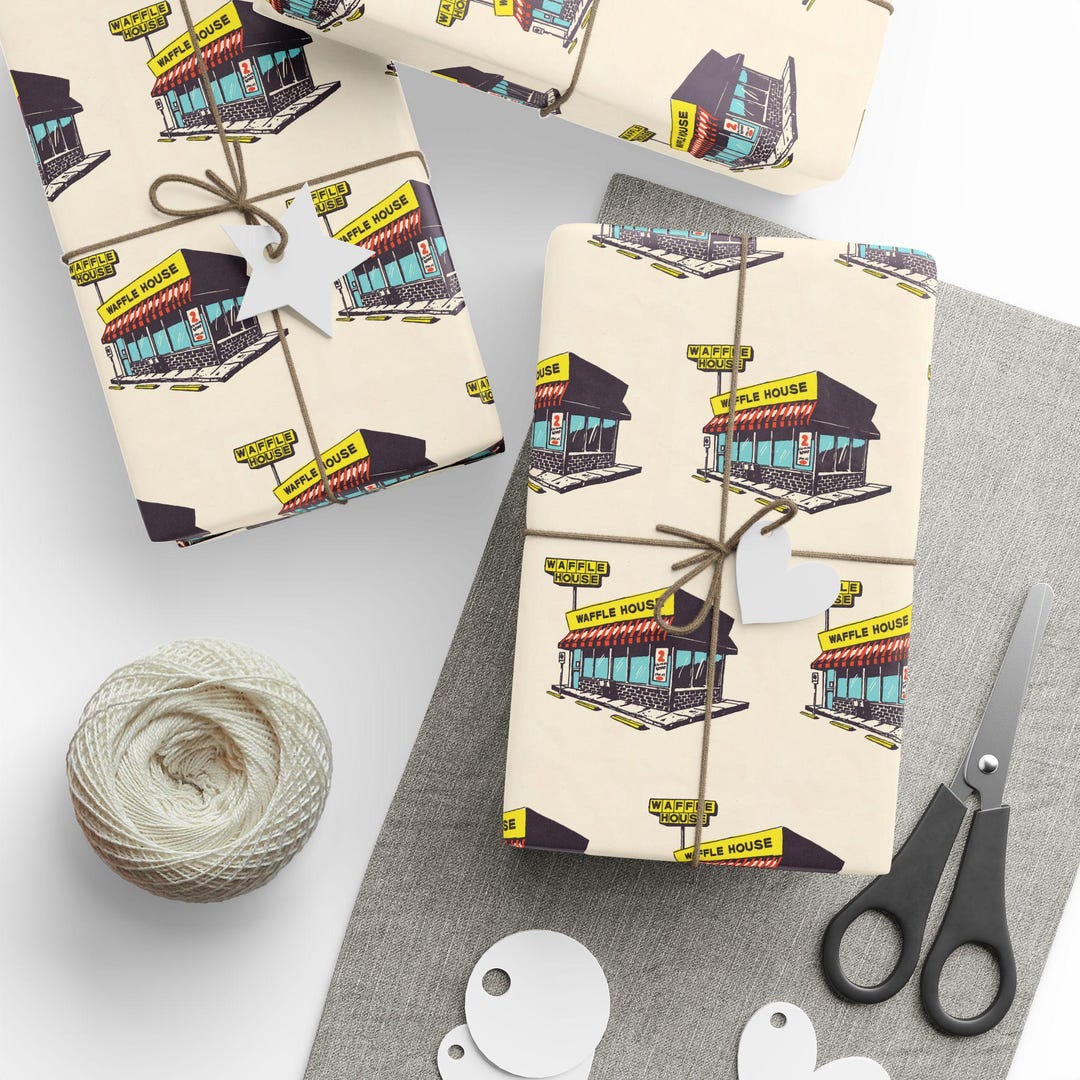 Waffle House Wrapping Paper Waffle House Gift Wrap Glossy Finish Waffle ...