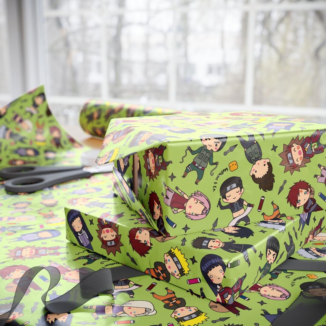 Chibby Naruto Wrapping Paper | Naruto Git Wrap Gift Wrap | Anime Gift ...