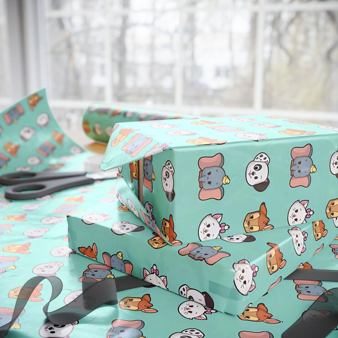 Baby Disney Animals | Cute Disney Wrapping Paper | Baby Disney Gift ...