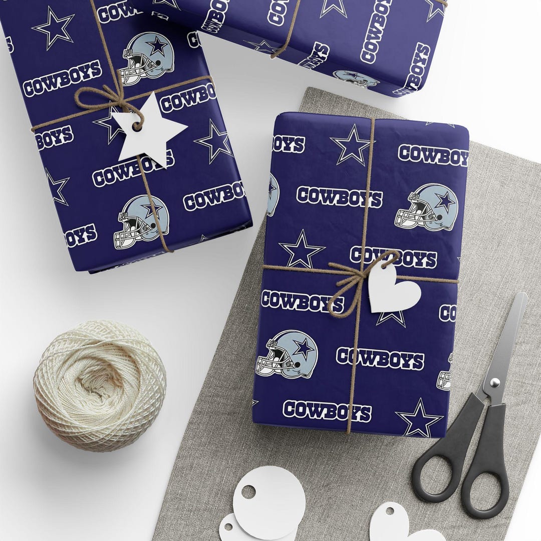 Cowboys Wrapping Paper | Dallas Gift Wrap | Glossy Finish | Cowboys Fan ...