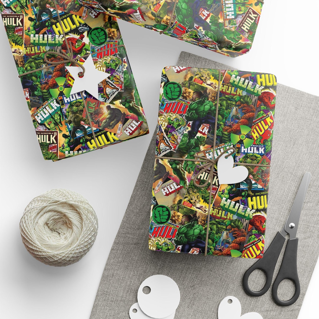 Hulk Comics Wrapping Paper Incredible Hulk Gift Wrap Hulk Birthday ...