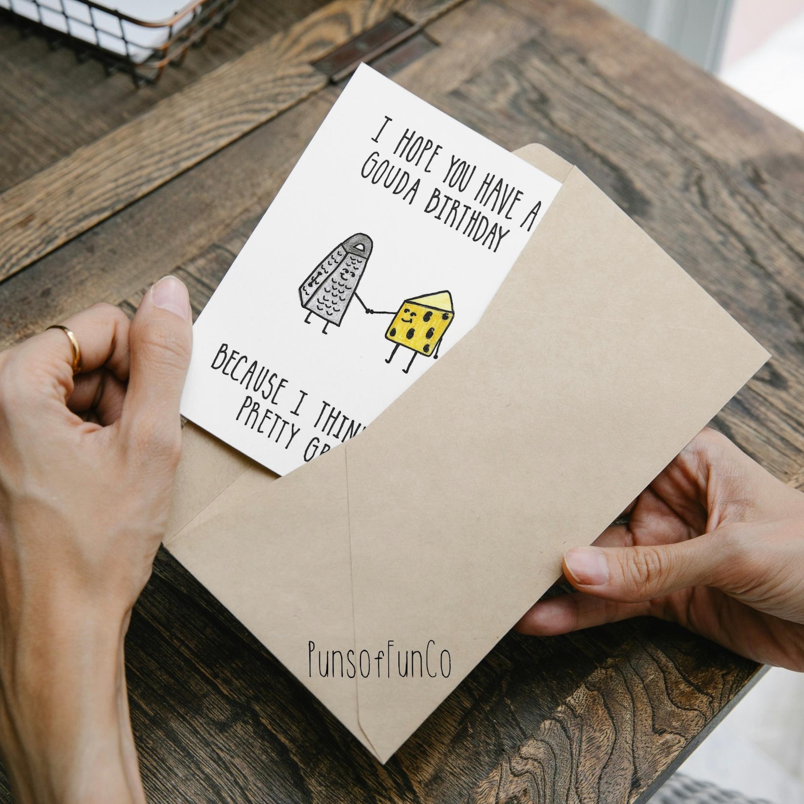 Printable Gouda Birthday Card - Printable Card - Hand Drawn - Gift for ...