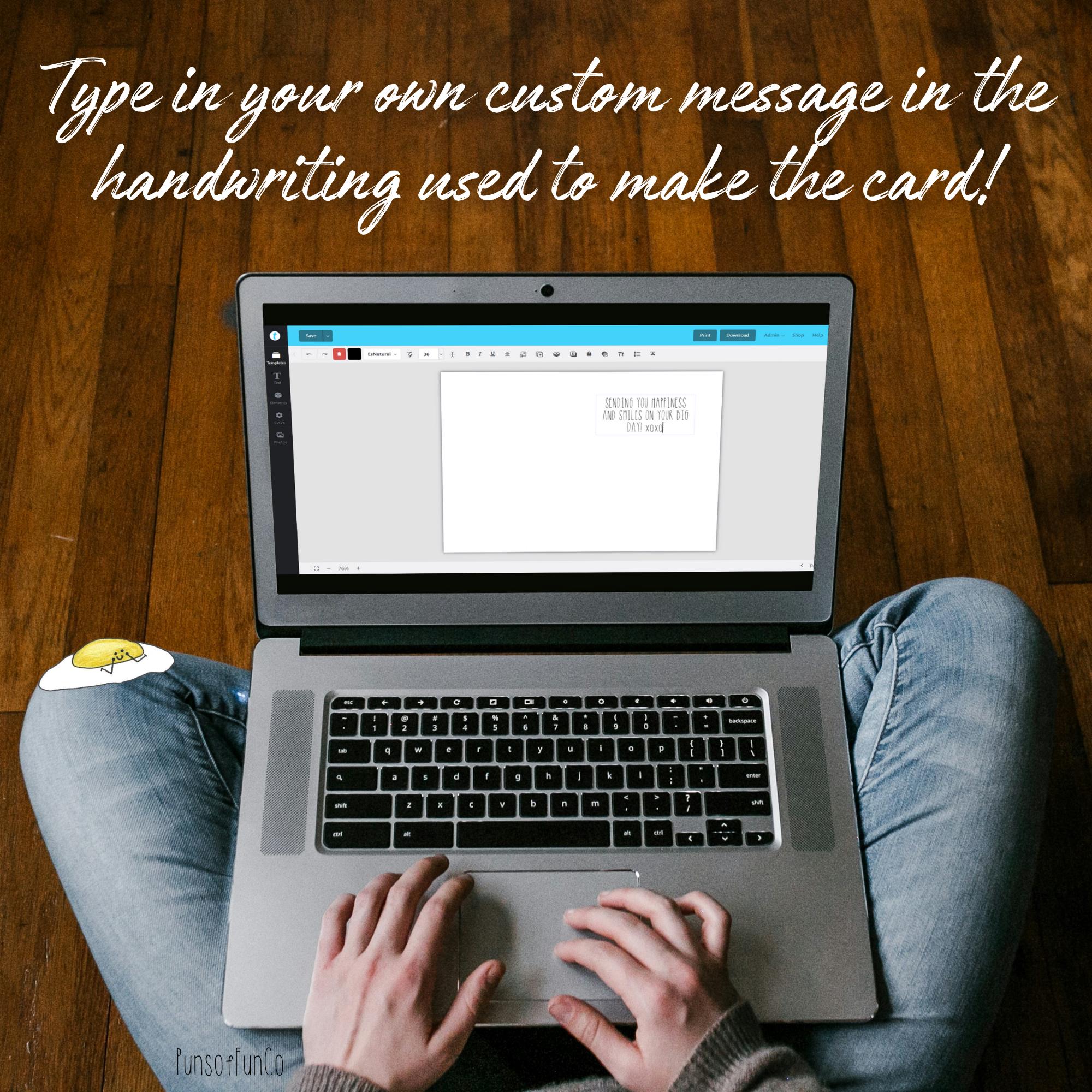 Printable Cinnamon Roll Birthday Card - Printable Card - Hand Drawn ...