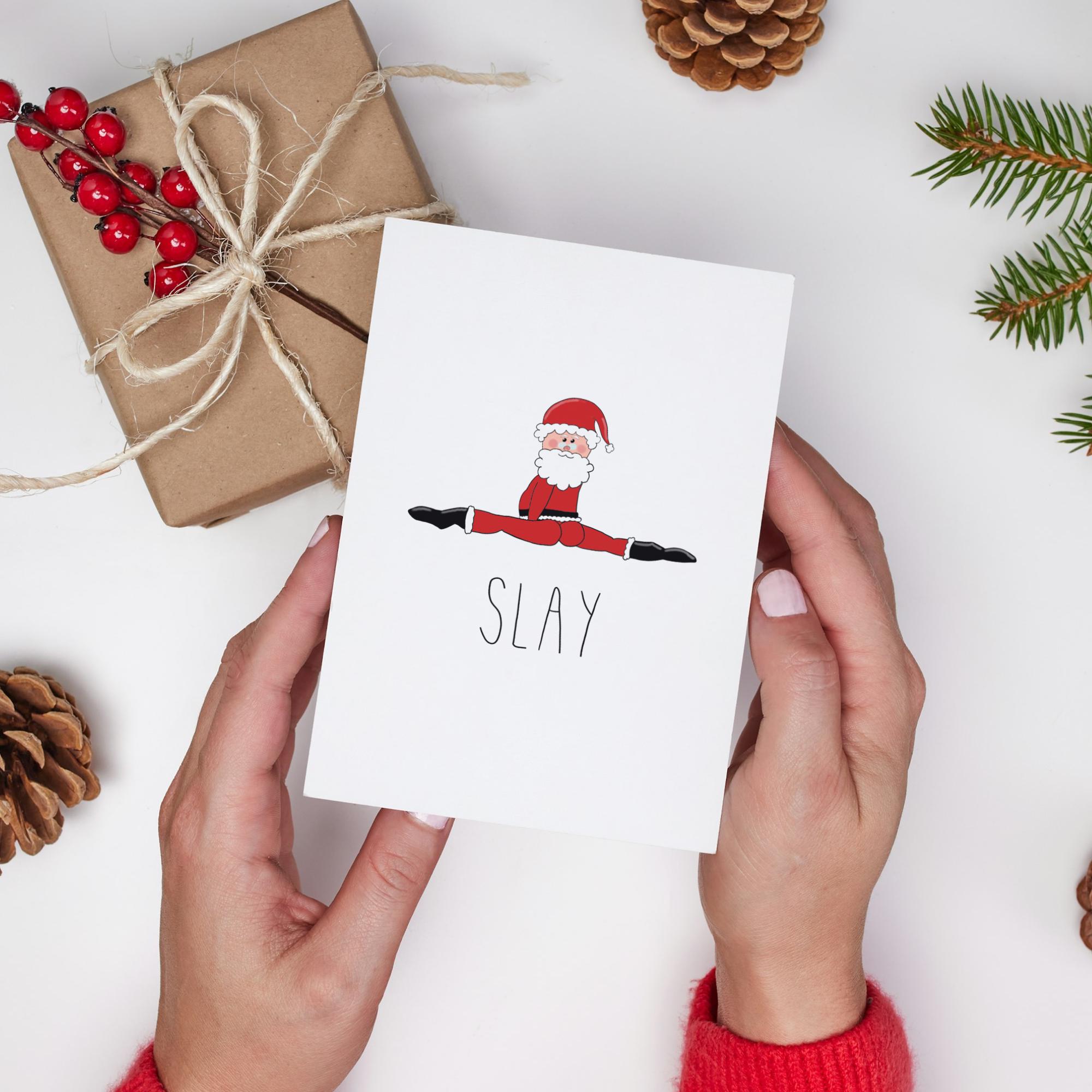 Funny Christmas Card – Santa Slay Pun, Printable Digital Download - Etsy