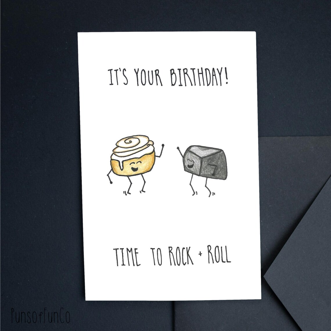 Printable Cinnamon Roll Birthday Card - Printable Card - Hand Drawn ...