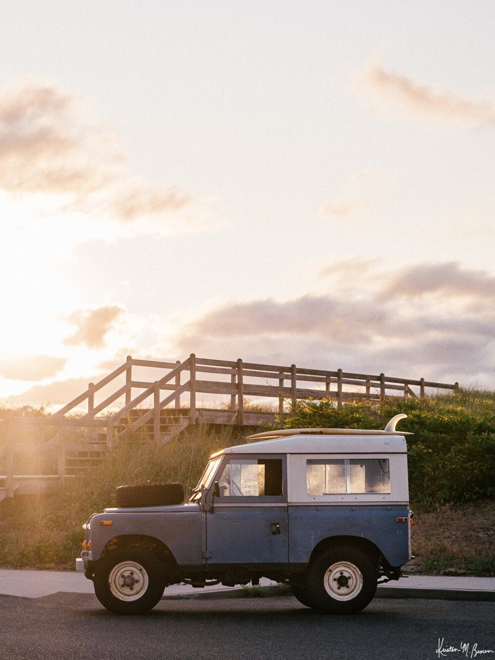 Shore Rover - Jersey Shore Land Rover Surfboard Beach Print, Land Rover ...