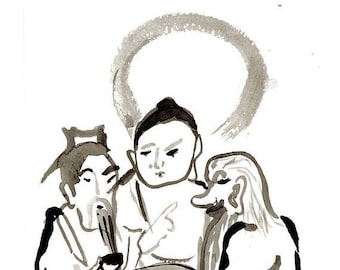 The Vinegar Tasters: Buddha, Confucius, Lao Tzu Painting, Tao of Pooh ...