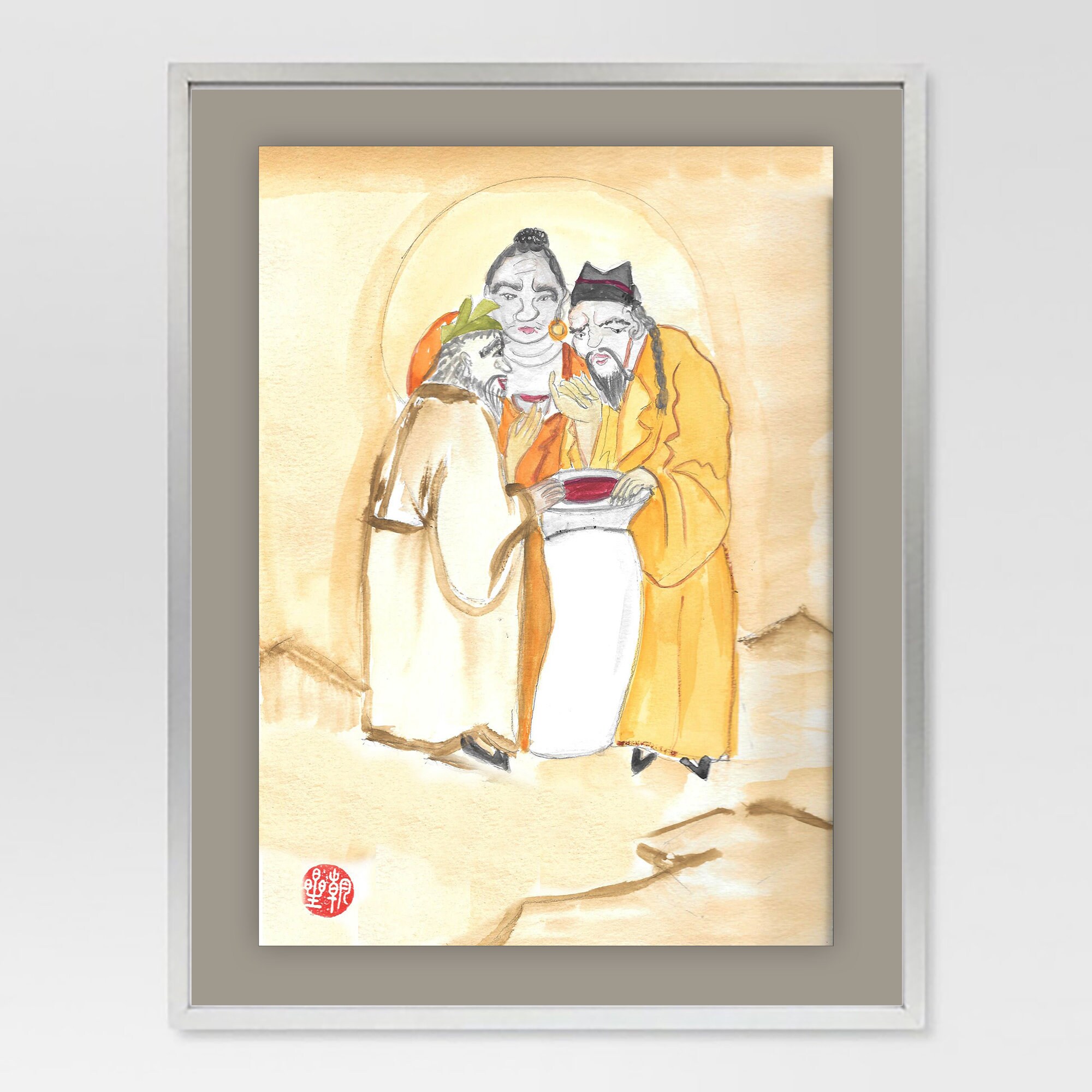 The Vinegar Tasters: Buddha, Confucius, Lao Tzu Painting, Tao of Pooh ...