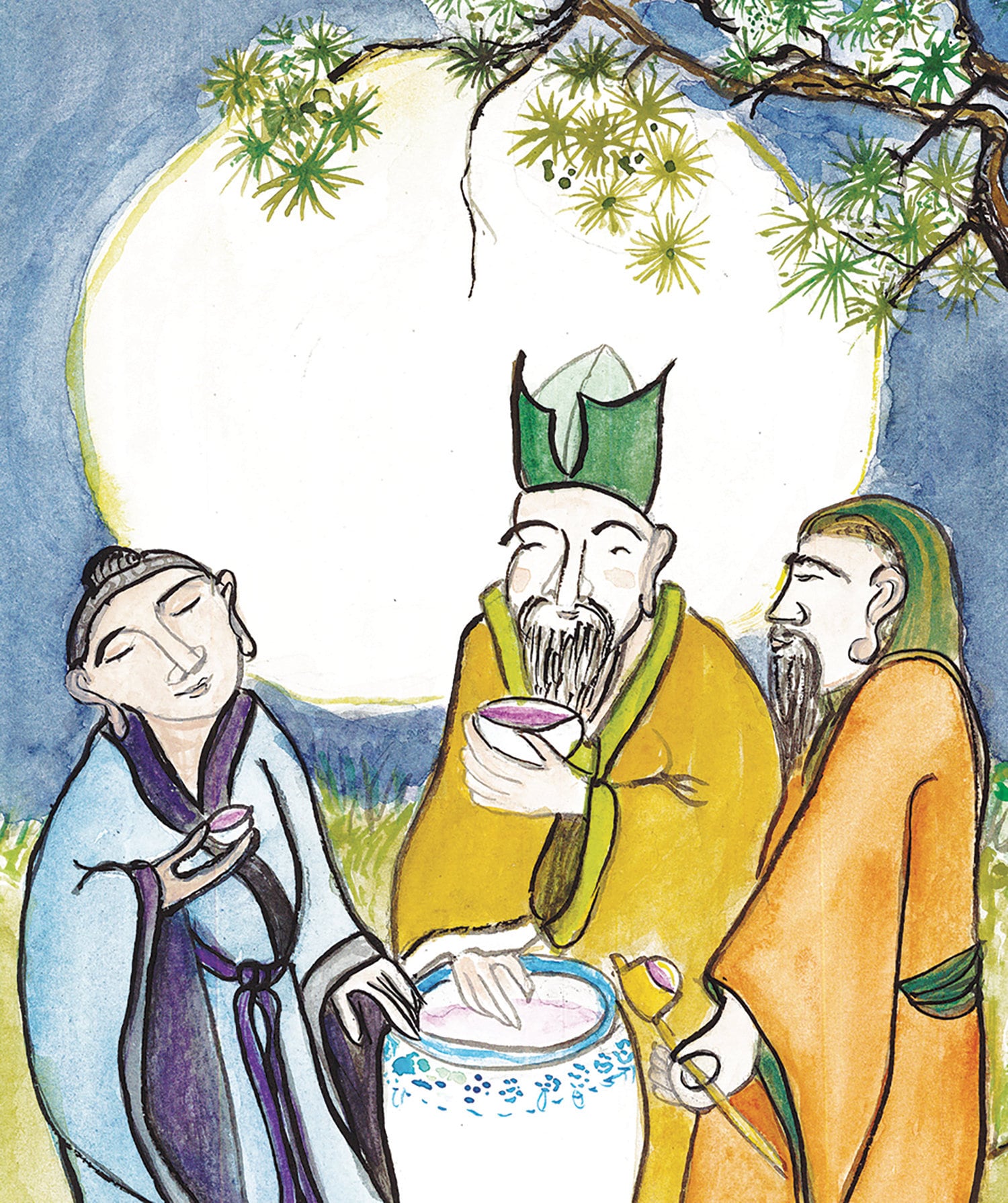 Three Vinegar Tasters: Buddha Confucius Lao Tzu print of | Etsy