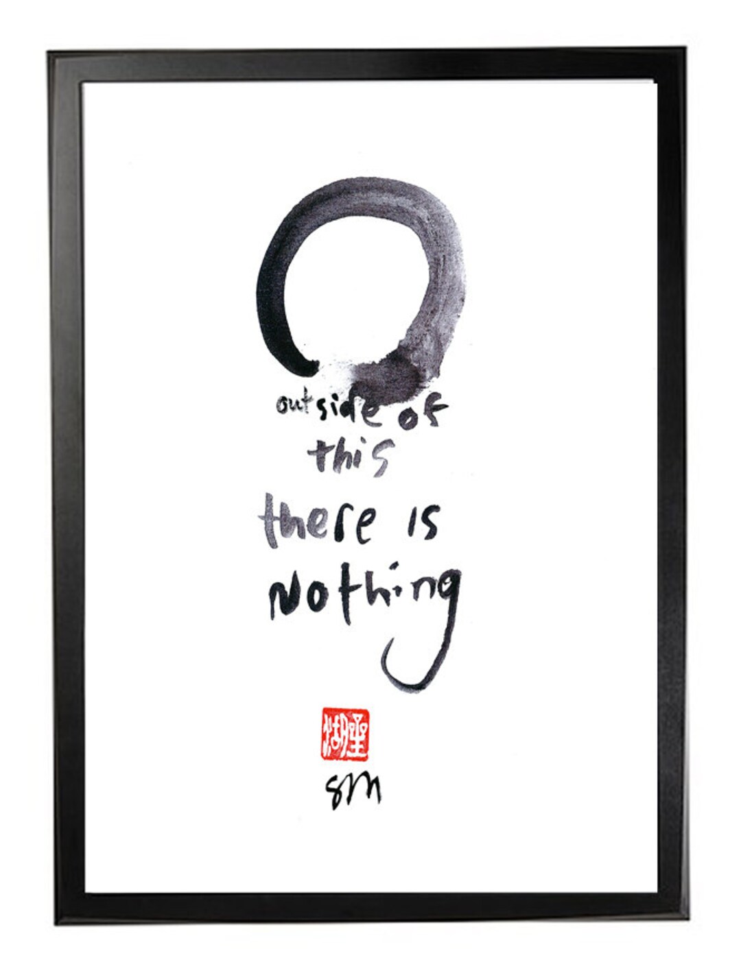 Enso Zen Art Print-zen Circle or Enso "outside of This" Zen Brush Sumi ...