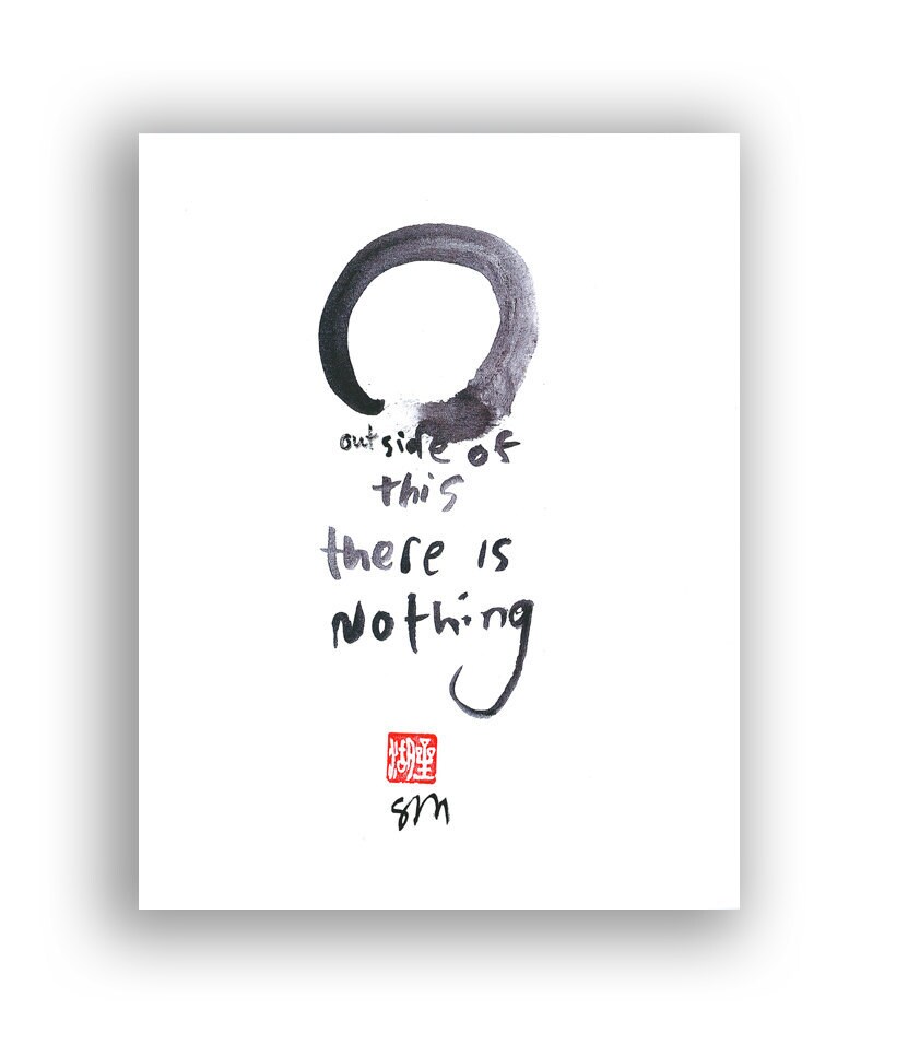 Enso Zen Art Print-Zen Circle or Enso Outside of | Etsy