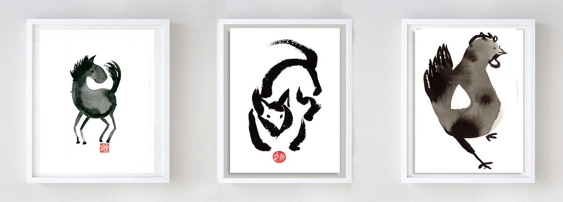 Year of the Rat, Chinese New Year of the Rat Card, Zen Mouse Nibbling ...