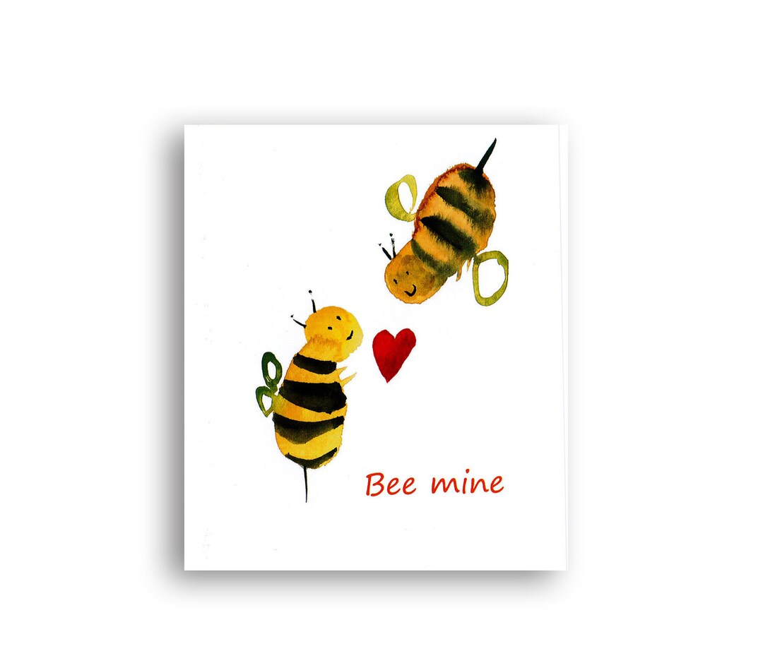 Valentines Cards Bee Mine Valentines Day Card - Etsy