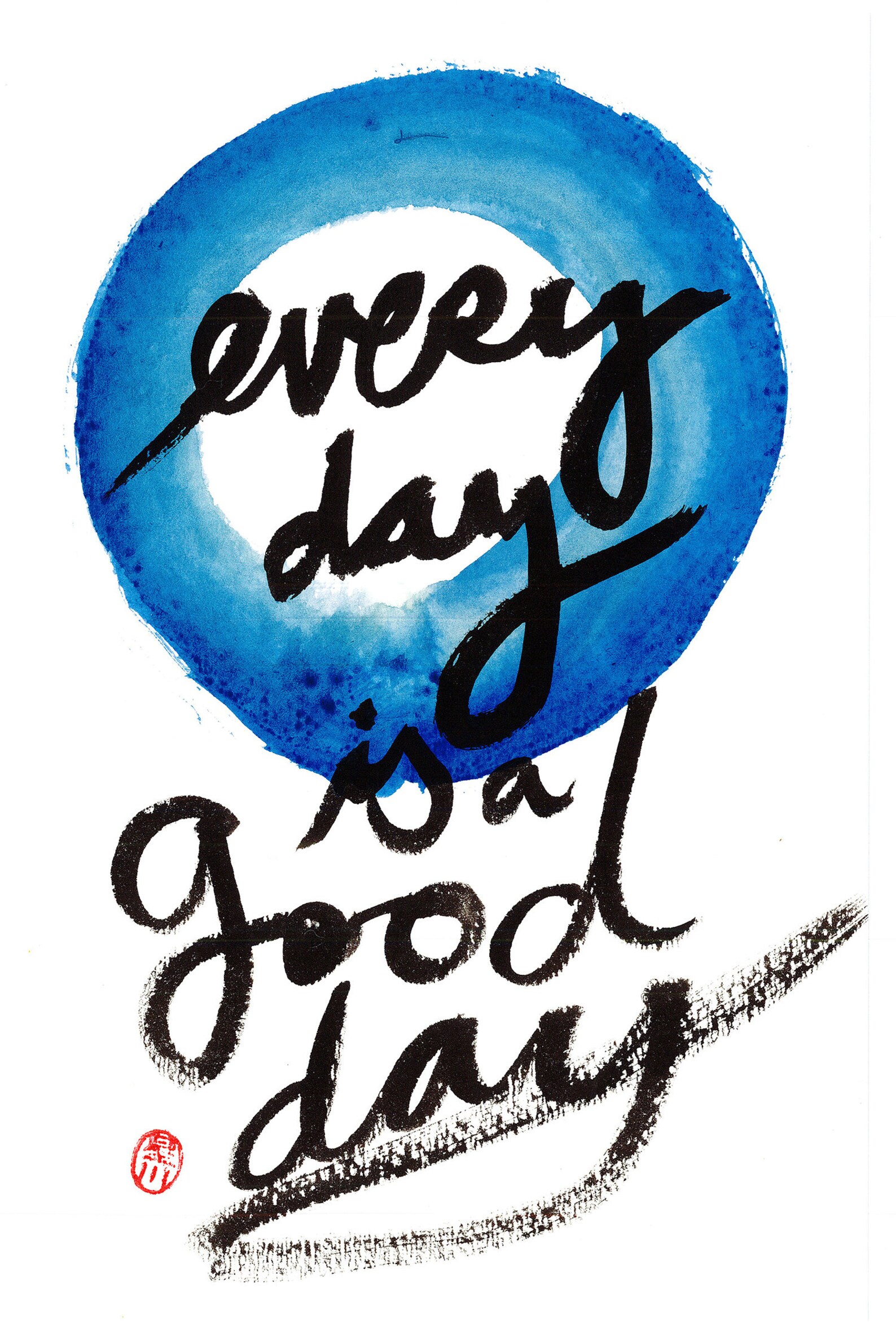 Zen Enso Circle every Day is a Good Day Unmon - Etsy