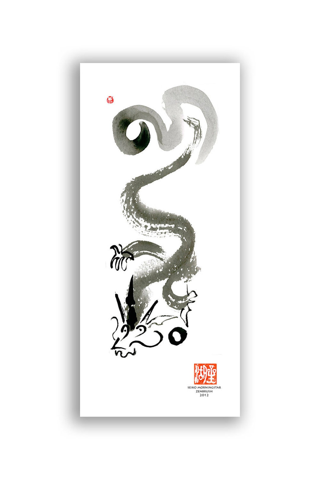 Zen Dragon for the 2024 Chinese Zodiac Greeting Cards, Post Cards With ...