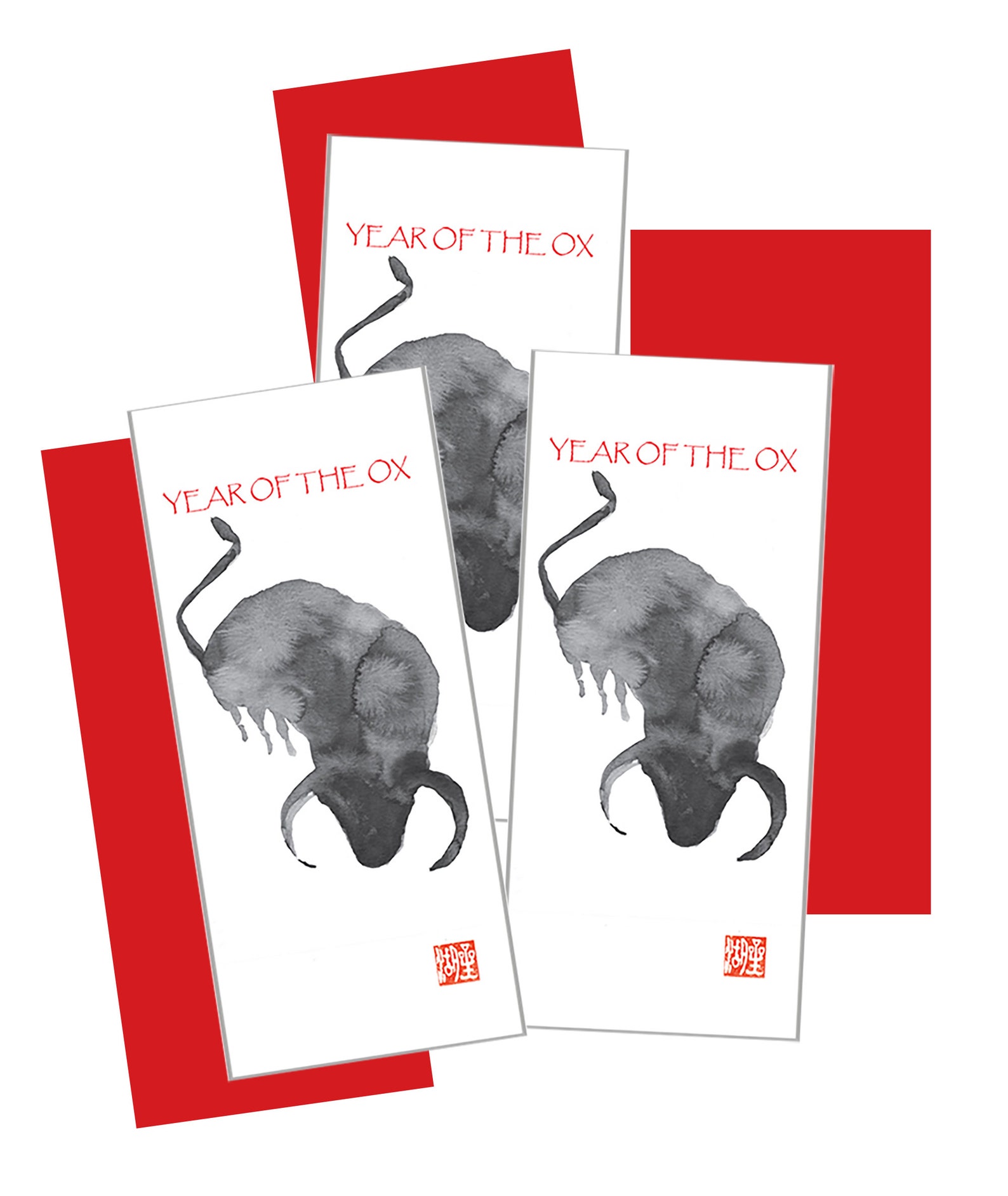 Ox Bull Year of the Ox Card for Losar and Chinese Lunar - Etsy Canada