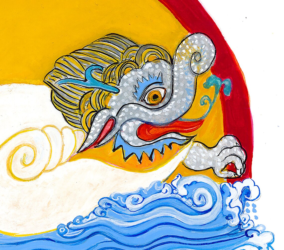 Makara Snail-Elephant VYALA Mythical Animals Custom Wall | Etsy