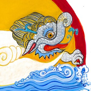 Makara Snail-elephant VYALA Mythical Animals, Custom Wall Art, Sacred ...
