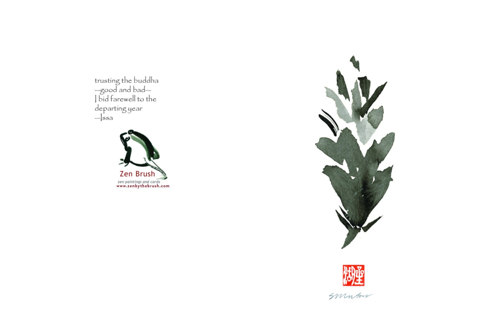 Pine Cones - Zen Greeting Cards, Zen Painting With Haiku, Japanese ...