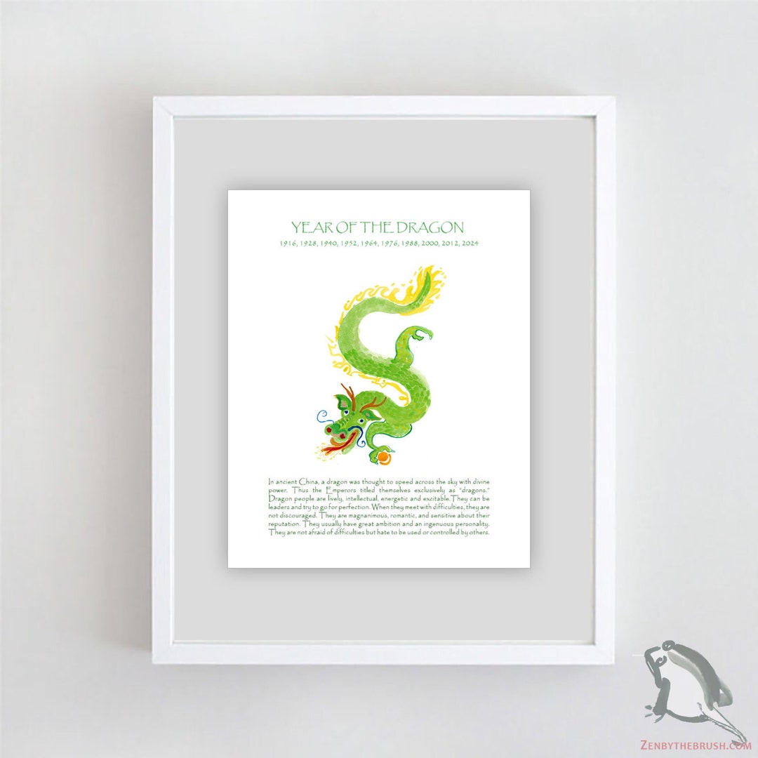 Green Chinese Dragon, Zen Dragon, Chinese New Year of the Dragon Zodiac ...