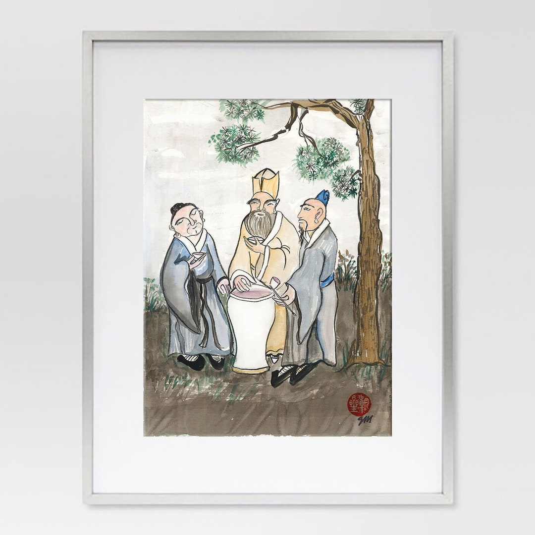 The Vinegar Tasters: Buddha, Confucius, Lao Tzu, Print of Original ...