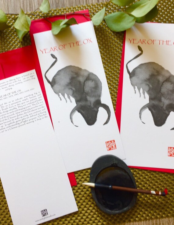 Ox Bull Year of the Ox Card for Losar and Chinese Lunar - Etsy Canada