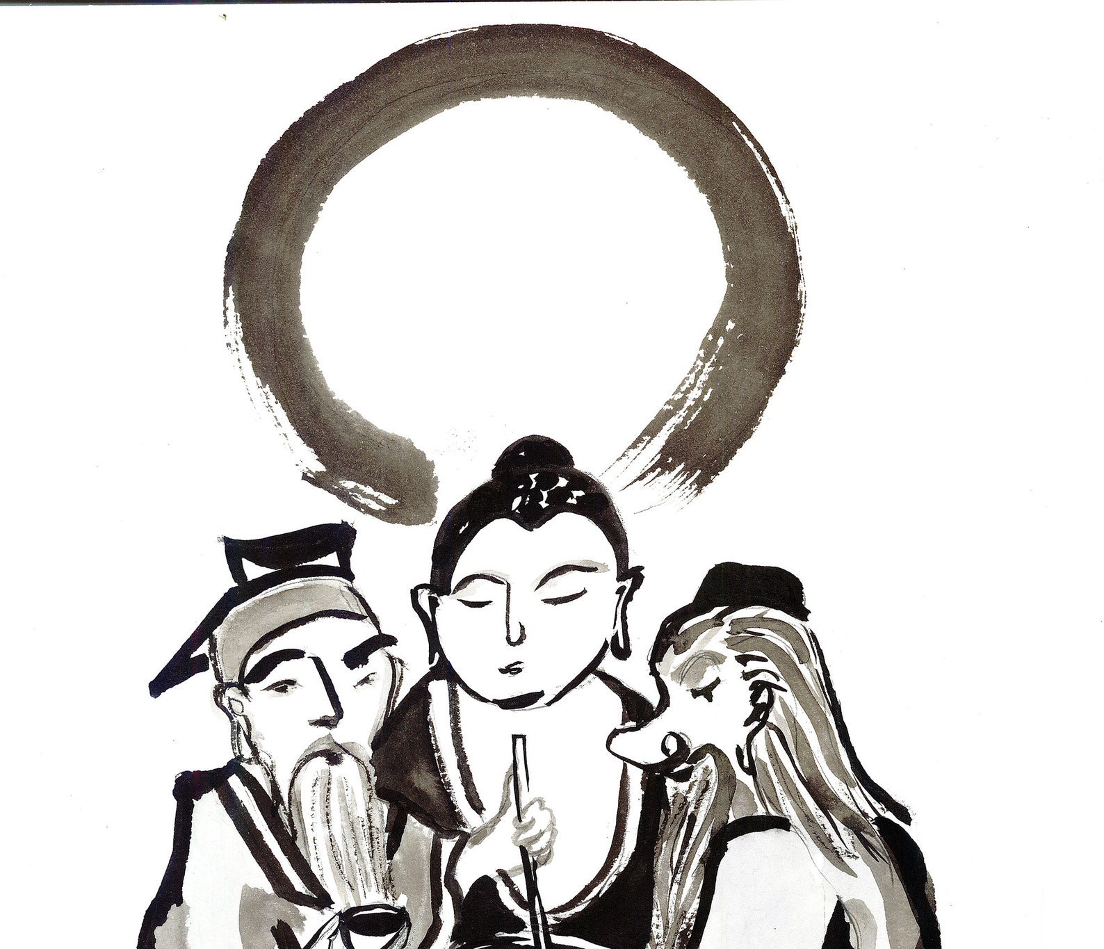 Three Vinegar Tasters: Buddha, Confucius, Lao Tzu, Print Poster of ...