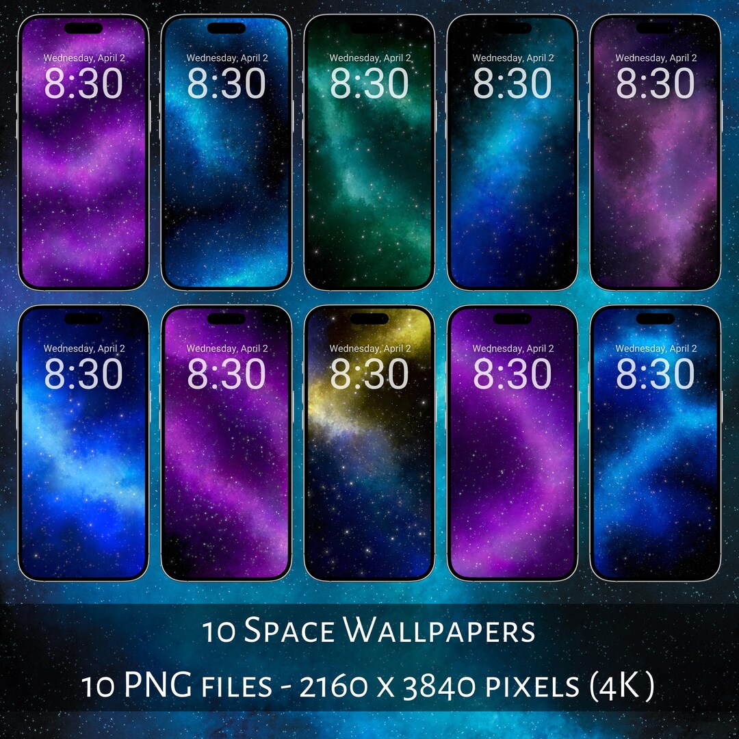 Outer Space Phone Wallpapers, Hi-res Galaxy Backgrounds, Set of 10 ...