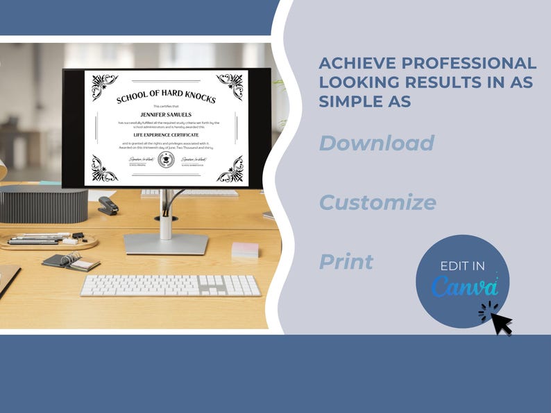 Editable Diploma Template | Custom High School Diploma | Homeschool ...