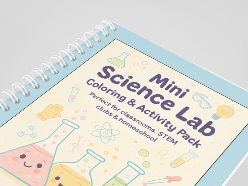 Mini Science Lab Coloring & STEM Activity Pack Printable for Kids - Etsy
