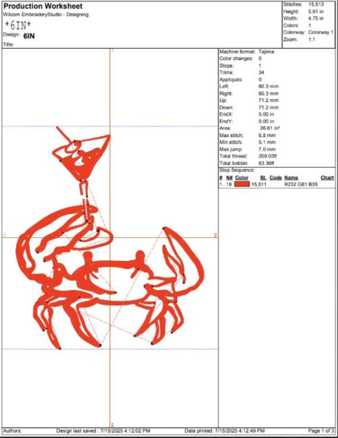 Crab Cocktail Embroidery Design, Crab Machine Embroidery, Funny Crab ...