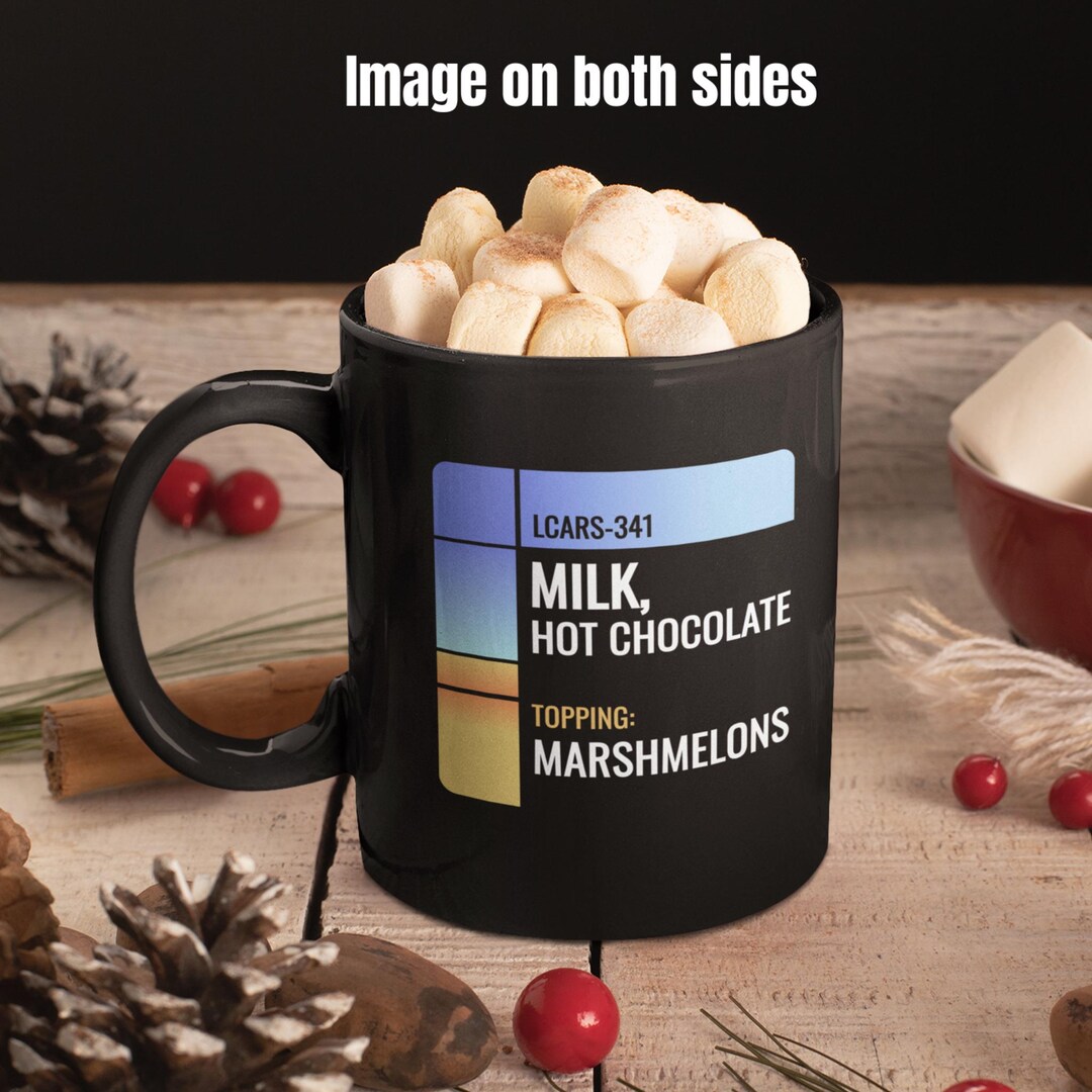 Sci-fi Hot Chocolate Mug, LCARS Style Coffee Mug, Milk Hot Chocolate ...