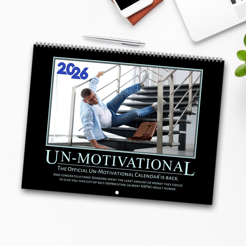 2026 Funny Un-motivational Wall Calendar, Sarcastic Office Humor ...