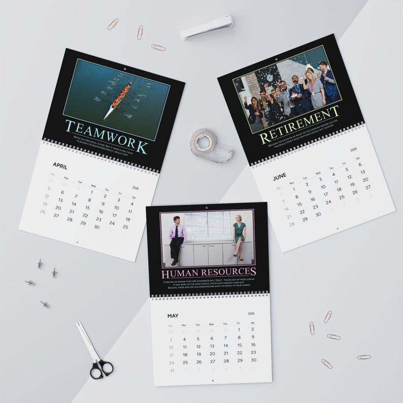 2026 Funny Un-motivational Wall Calendar, Sarcastic Office Humor ...