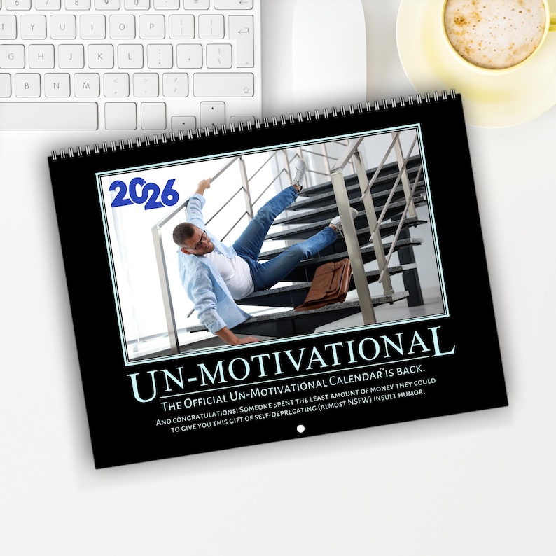 2026 Funny Un-motivational Wall Calendar, Sarcastic Office Humor ...
